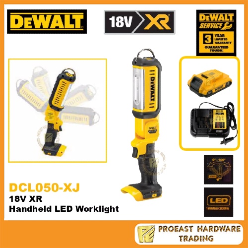 DEWALT [ DCL050-XJ ] - 18V XR LI-ION HANDHELD LED WORKLIGHT 300-1000lm ...
