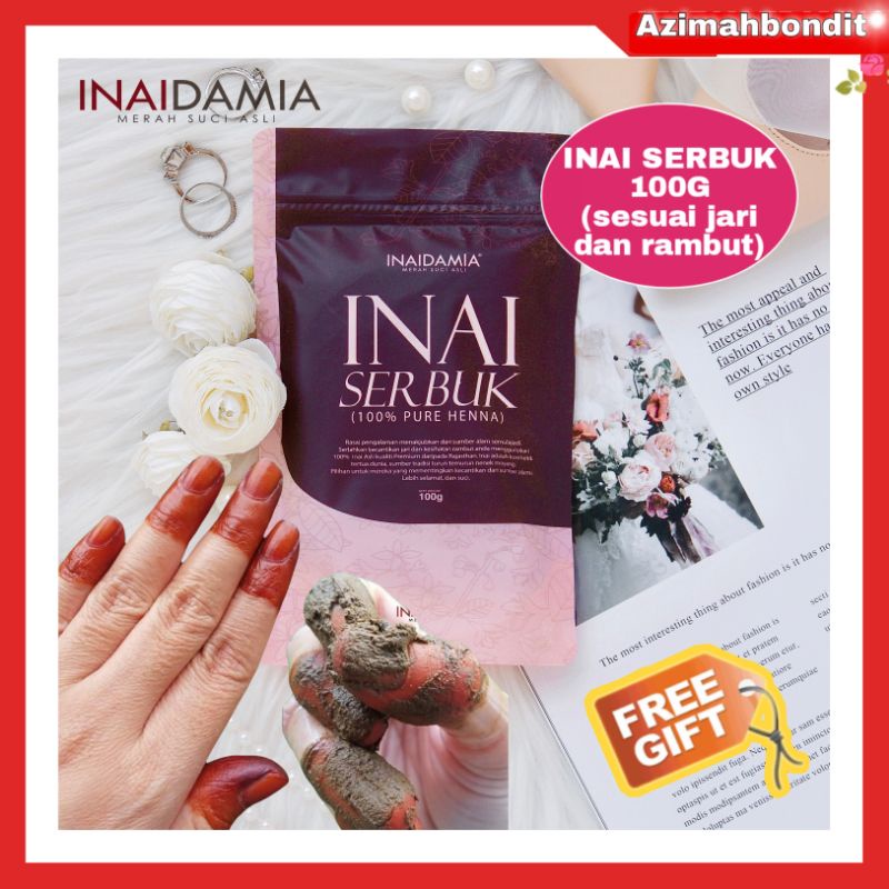 ORIGINAL INAIDAMIA, INAI SERBUK (PUREHENNA) INAI RAMBUT PREMIUM ...