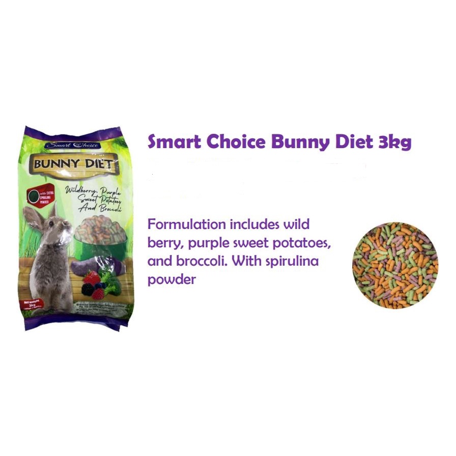 SMART CHOICE BUNNY DIET 3KG RABBITS FOOD (MAKAN ARNAB) | Shopee Malaysia