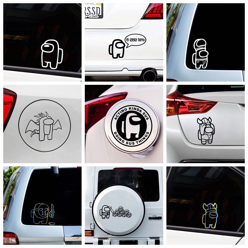 Colorful Among Us Car Stickers And Decals Creative Vinyl Sticker On Car ...