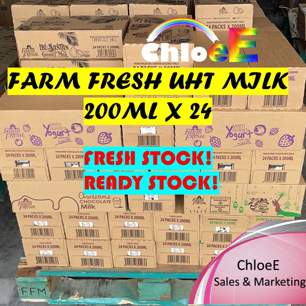 FARM FRESH SUSU SEGAR UHT MILK YOGURT MILK 200G x 1 CTN(24pcs)- FRESH ...