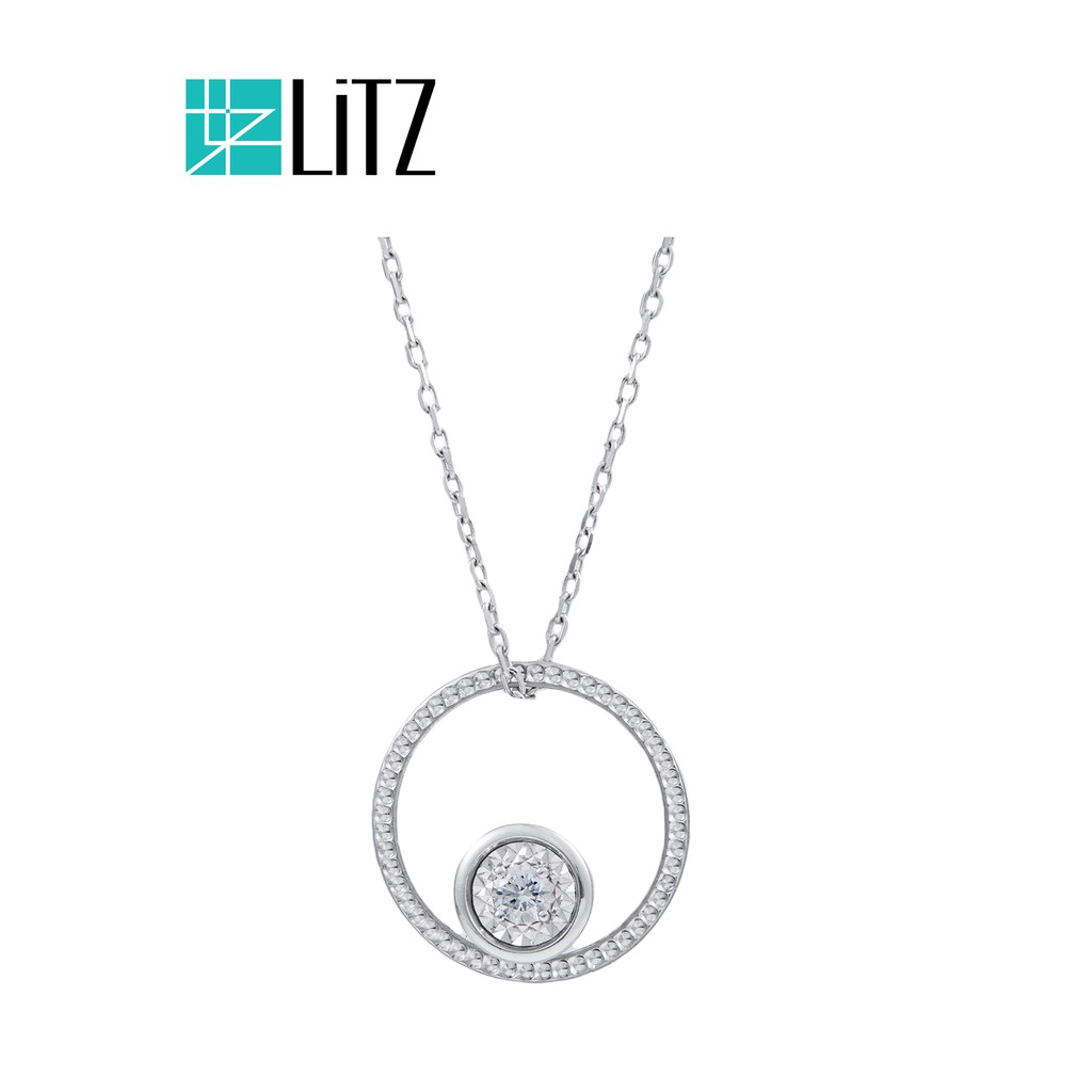LITZ 18K White Gold Diamond Necklace C-CD00141-H | Shopee Malaysia
