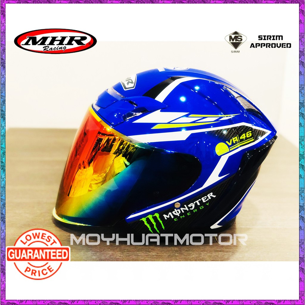 MHR HELMET MOVISTAR VR46 OFF622 / YAMAHA / HELMET SIRIM / ORIGINAL ...