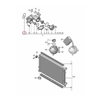 03C121119E THERMOSTAT HOUSING GASKET FOR AUDI A1 / VW BEETLE GOLF MK6 ...