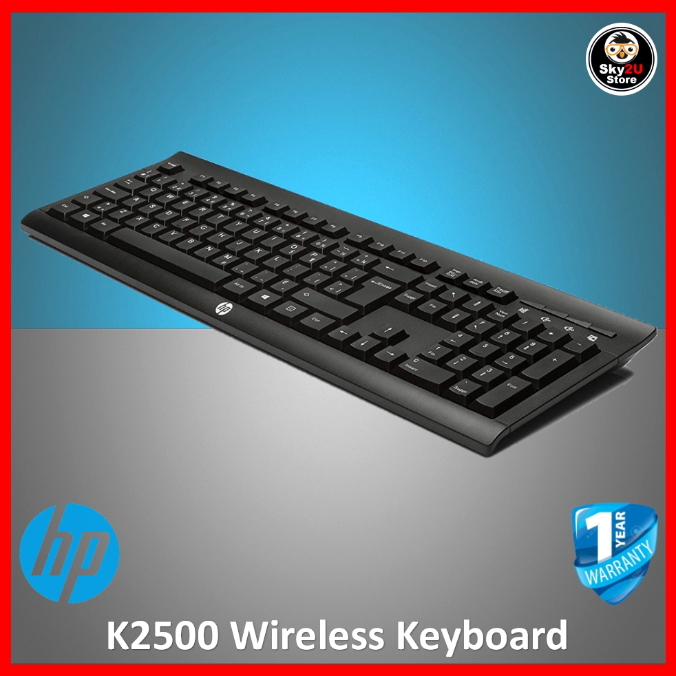HP K2500 Black 2.4 GHz USB Wireless Keyboard | Shopee Malaysia