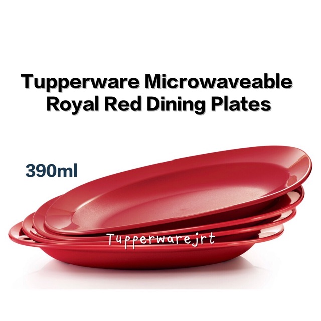 Tupperware Microwaveable Royal Red Dining Plate x 1pc | Shopee Malaysia