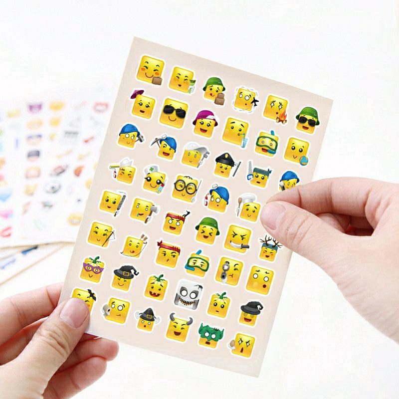 1 sheet square emoji stickers | Shopee Malaysia