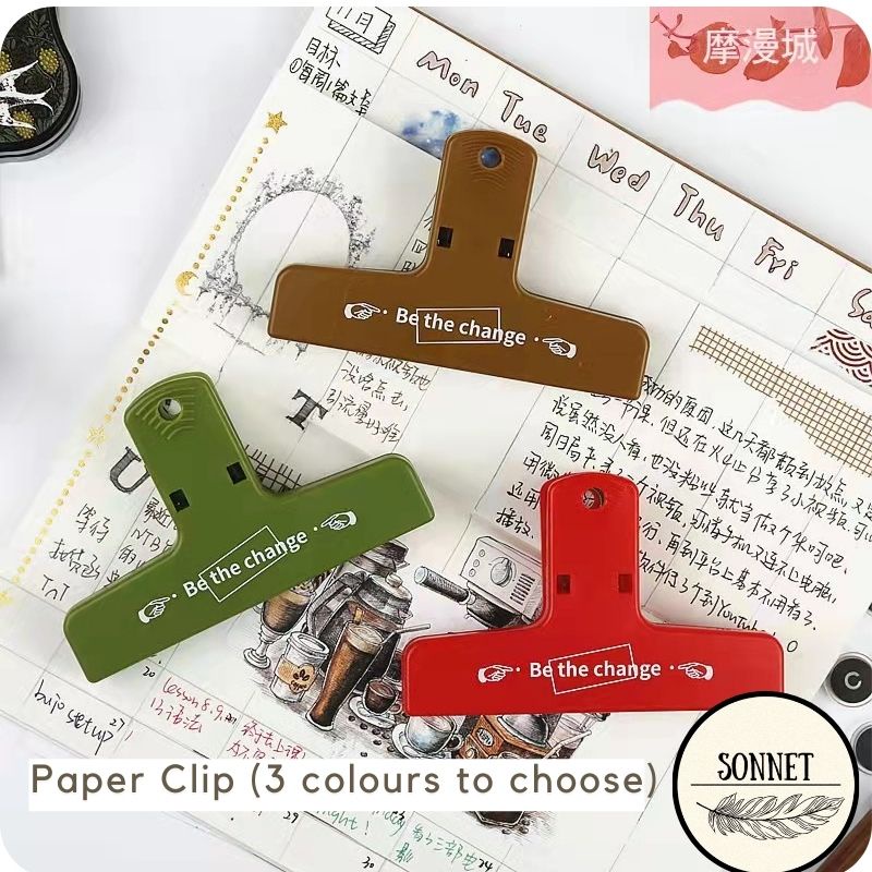 MAGNET PAPER CLIP Gift Tape Vintage Be The Change Clip | With Magnetic ...