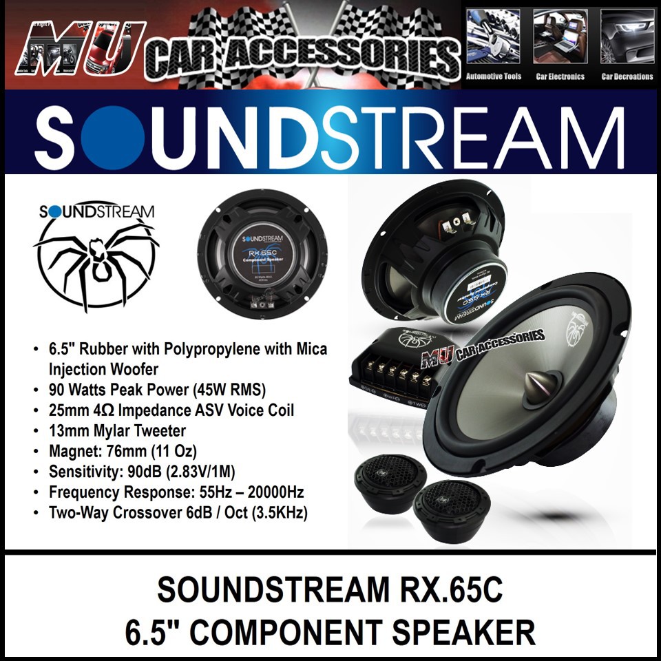SOUNDSTREAM RX.65C 6.5" Component Car Speaker | Shopee Malaysia