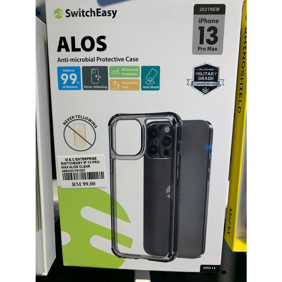 SwitchEasy ALOS Anti-microbial Shockproof Clear Case iPhone 14 Pro Max/Iphone 13 Pro Max ...