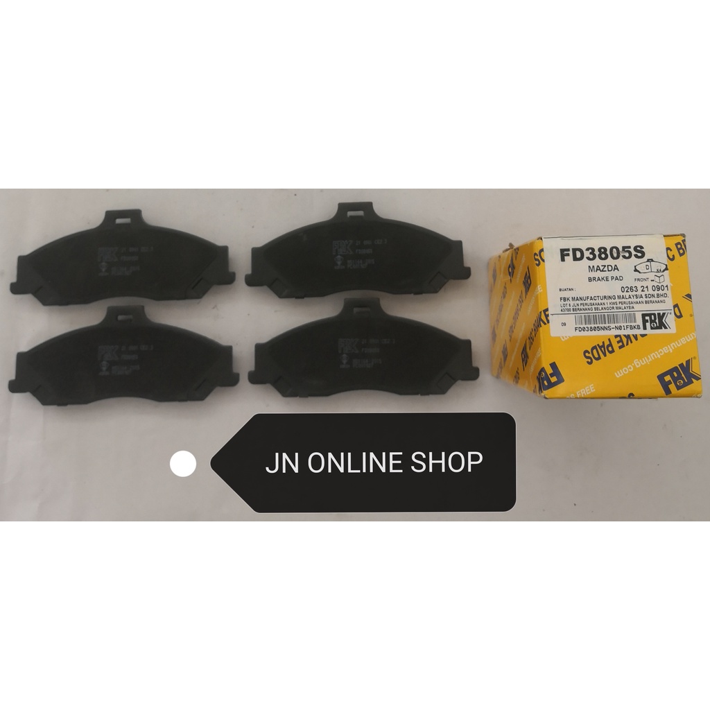 Brake Pad (FBK) Front for Ford Ranger WL Old 1999-2005 Year 1 Set=4 Pcs ...