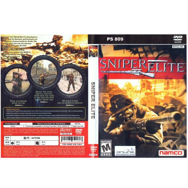 PS2 Games Collection SNIPER Elite Offline | Shopee Malaysia