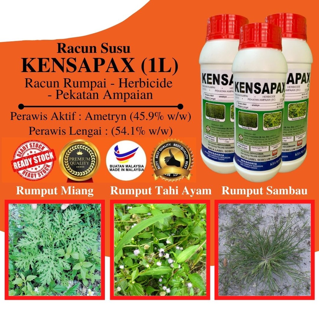 Kensapax Racun Rumput Sambau 1 Litre / Racun Rumpai / Herbicide / Racun ...