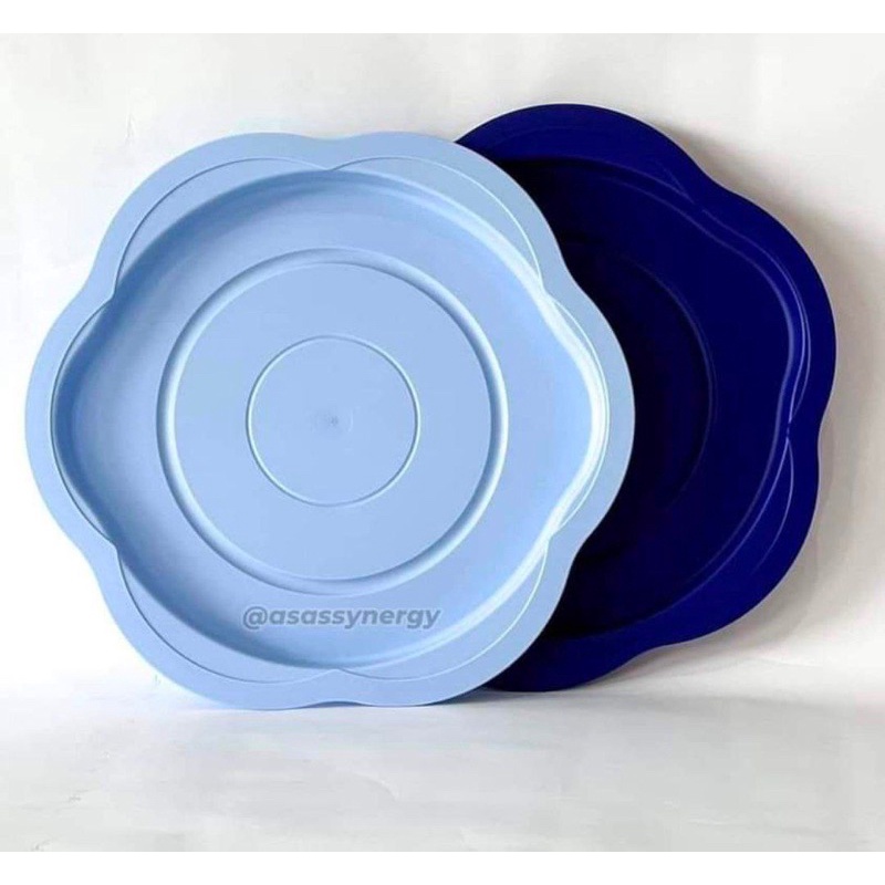 [READY STOCK TUPPERWARE BRAND] Tray spinning Royale blue dan Light blue ...