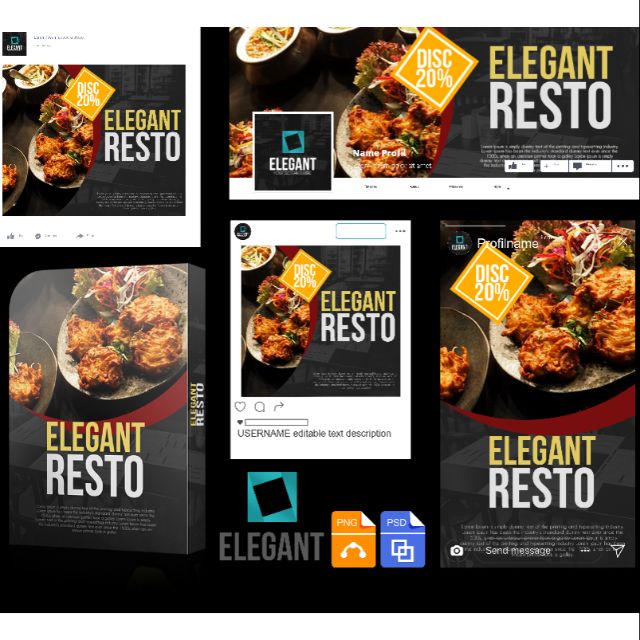 TEMPLATE FULLSET POSTER IKLAN, COVER & PROFILE SOSIAL MEDIA MARKETING ...