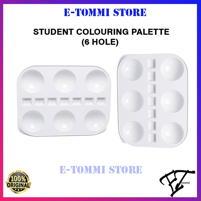 STUDENT COLOURING PALETTE (6HOLE) | Shopee Malaysia
