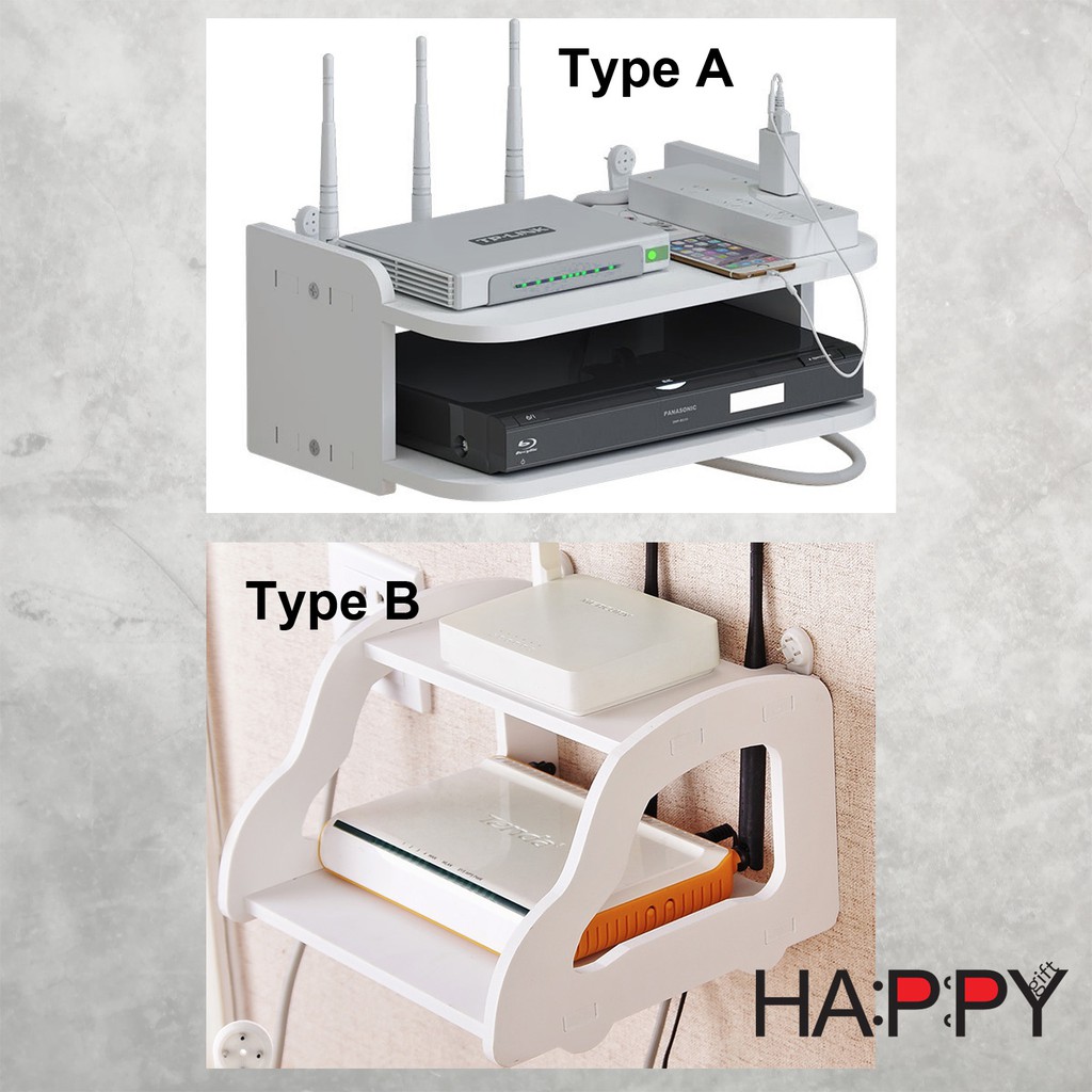 Router rack TV box Rack Set-Top Box Storage Shelf Wall Modem Holder ...