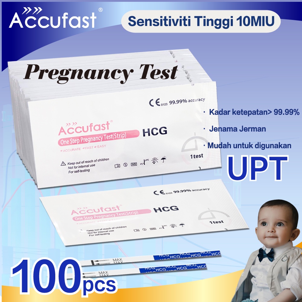 100 Pcs UPT ACCUFAST One Step Early Pregnancy Test Kit 99.99% Accuracy ...