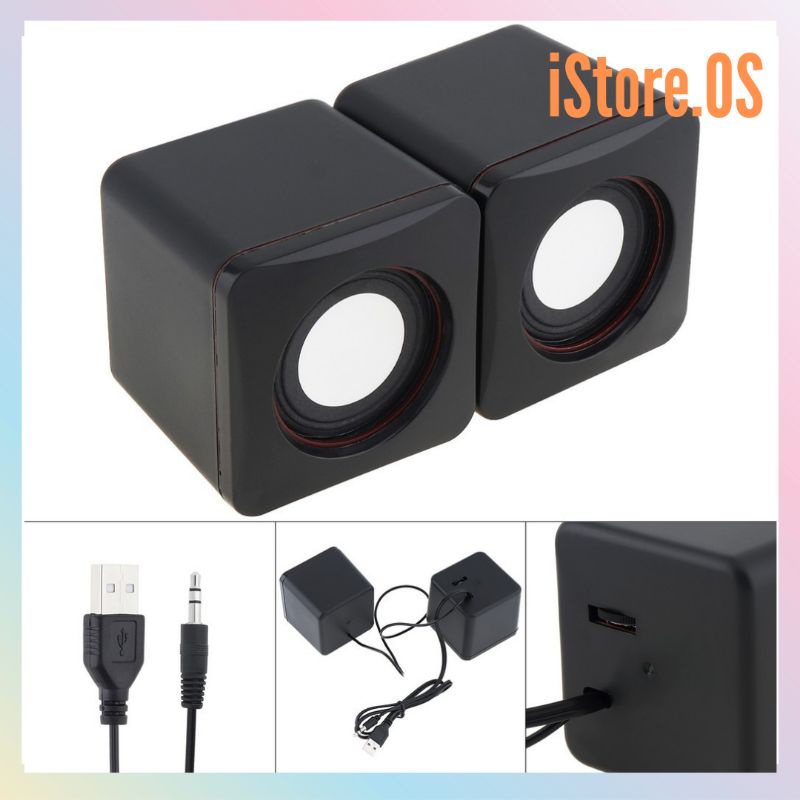 3.5mm + USB Mini Dual Digital Speaker / 2.0 Multimedia Speaker / Office ...
