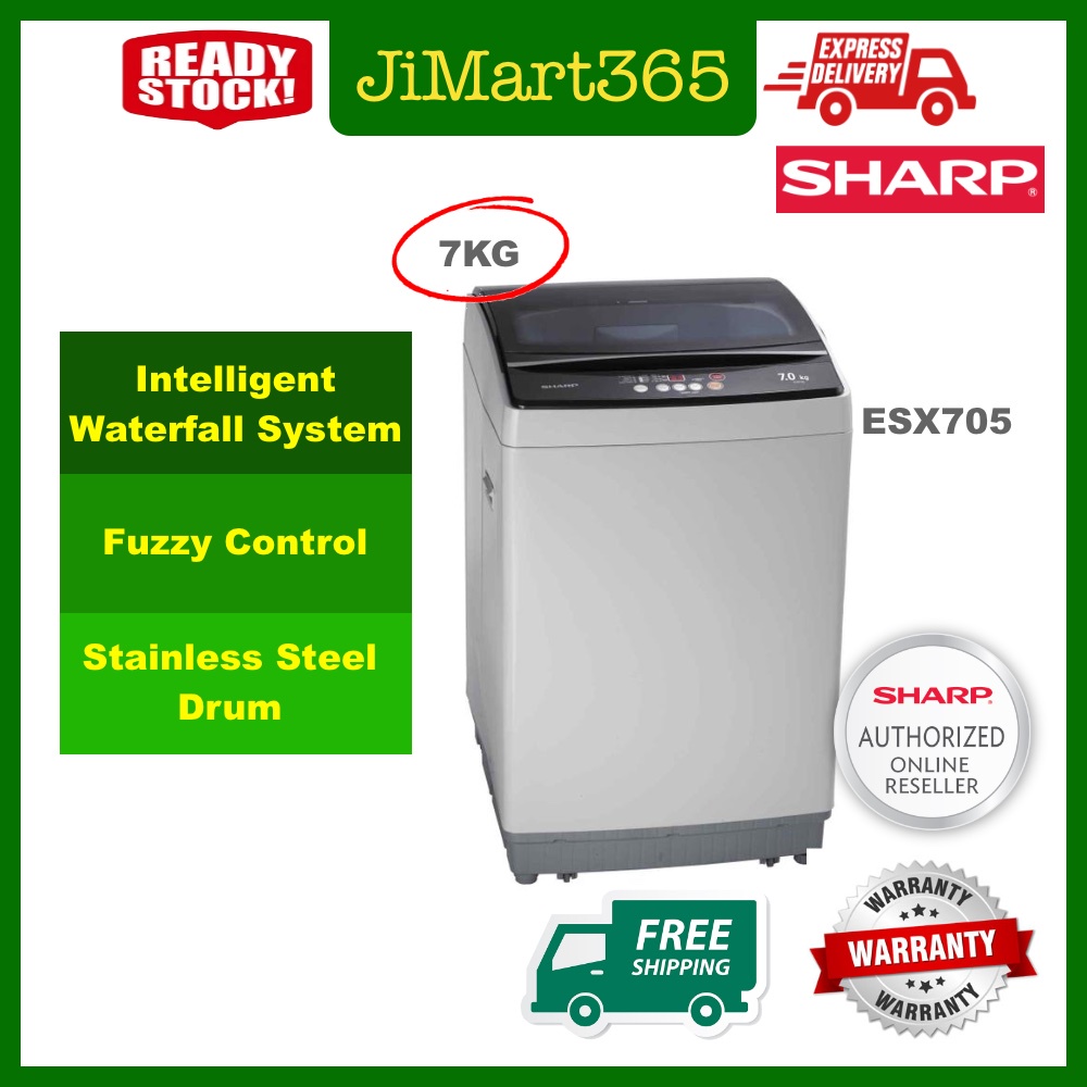 [FREE SHIPPING] Sharp 7KG Fully Auto Washing Machine Washer ESX705 ...