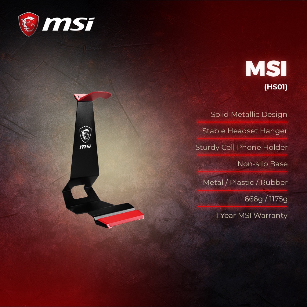 MSI HS01 Headset Stand | Shopee Malaysia