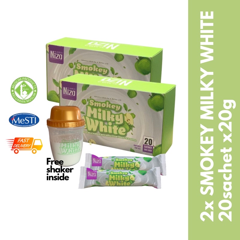 SMOKEY MILKY WHITE - 40SACHET [2 KOTAK +FREE GIFT] KENYANG CANTIK DAN ...