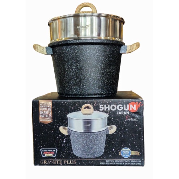 Shogun Granite Plus. Granite Coating.( Stockpot 24CM W/Lid+Steel ...