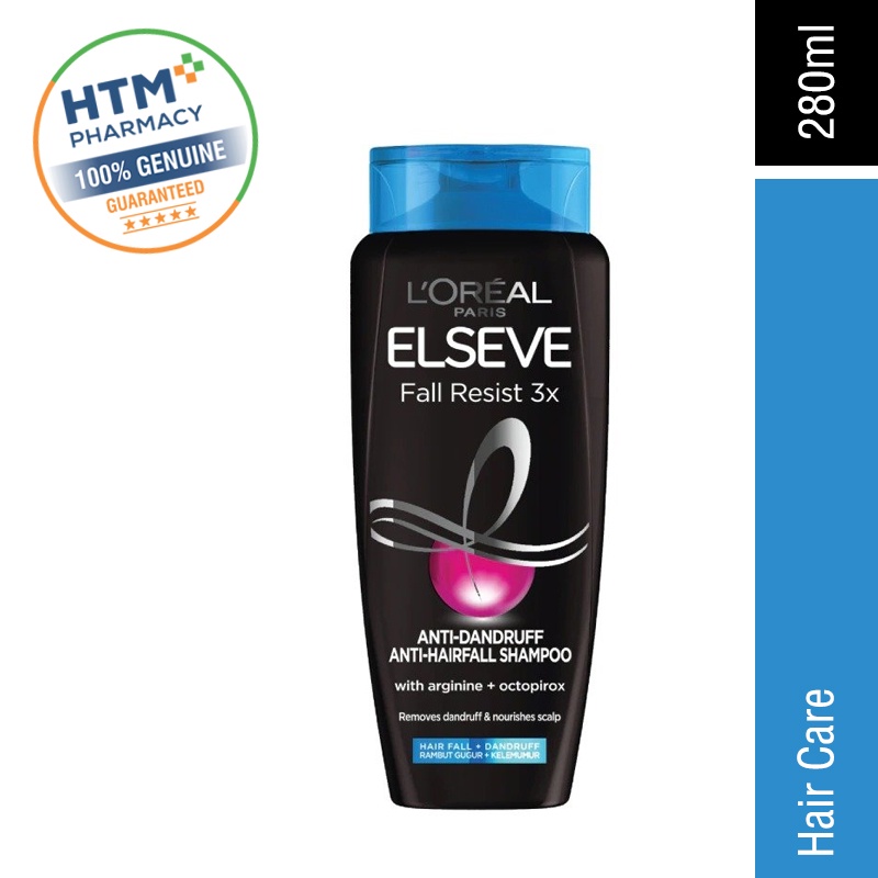 Loreal Elseve Fall Resist 3X Shampoo 280ml - Anti Dandruff | Shopee ...