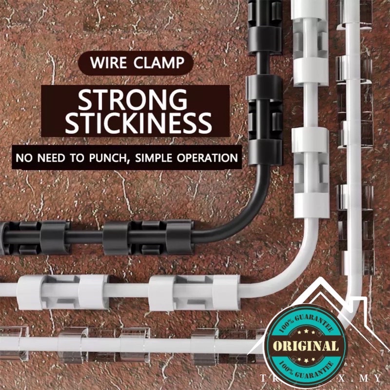 ⭐️HSP-F1-5⭐️20pcs Wire Cable Clips Self 20pcs Adhesive Clamp For Home ...