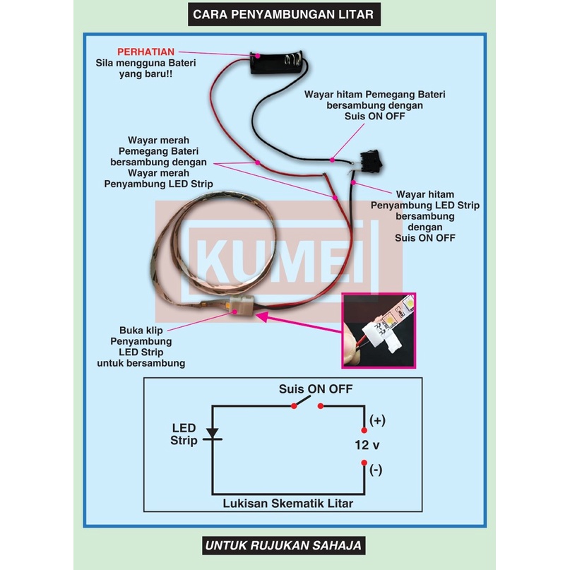 SET LITAR LED STRIP (PANJANG LED STRIP 15CM) | Shopee Malaysia