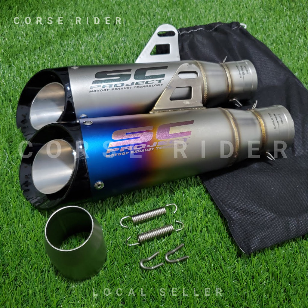 SC Project Exhaust Muffler 51mm Ekzos Motorcycle Universal Design ...
