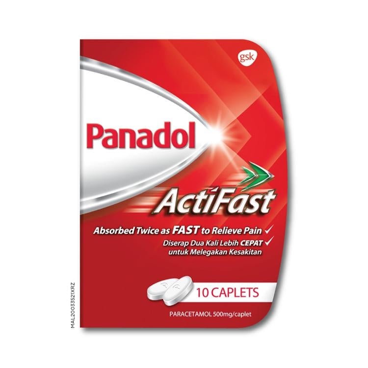 Panadol Actifast Tablet Paracetamol 500mg 10 Tablets / Each Tablet ...