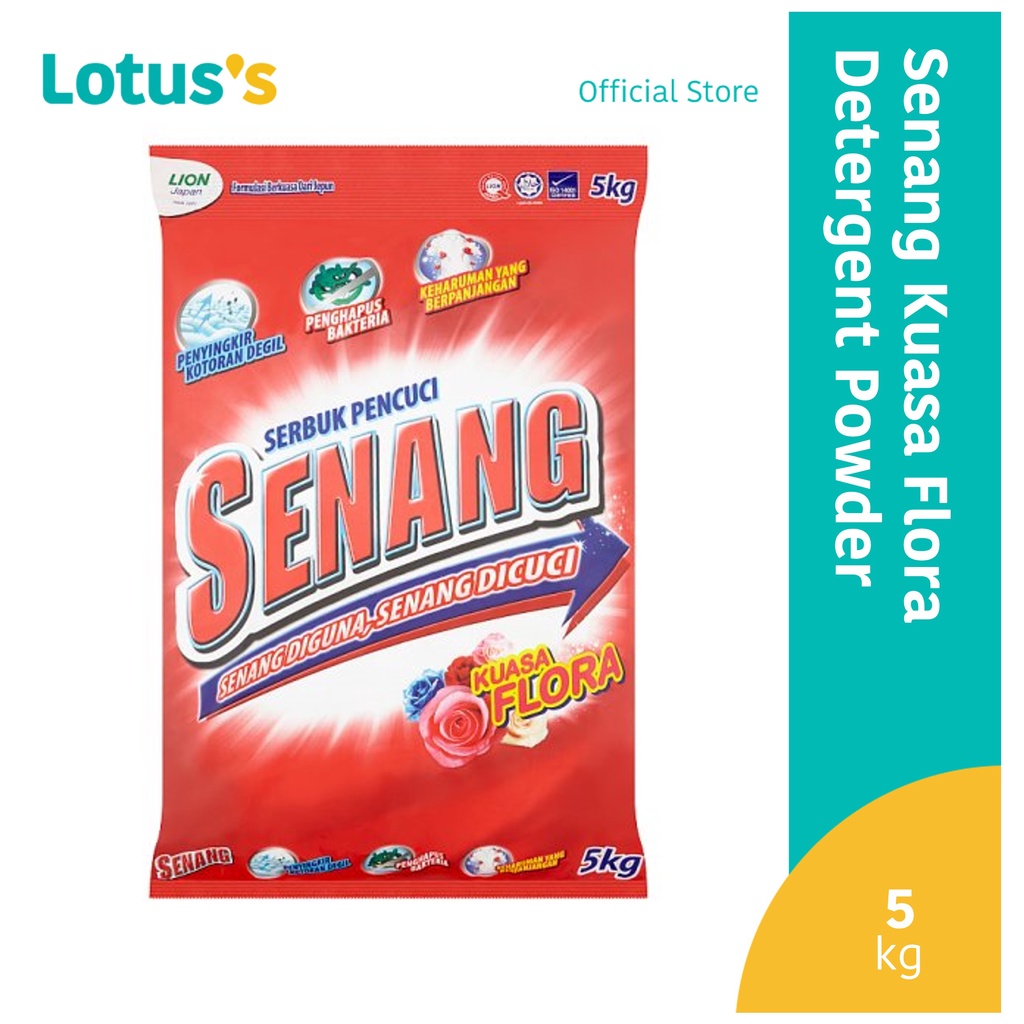 Senang Kuasa Flora Detergent Powder 5kg | Shopee Malaysia