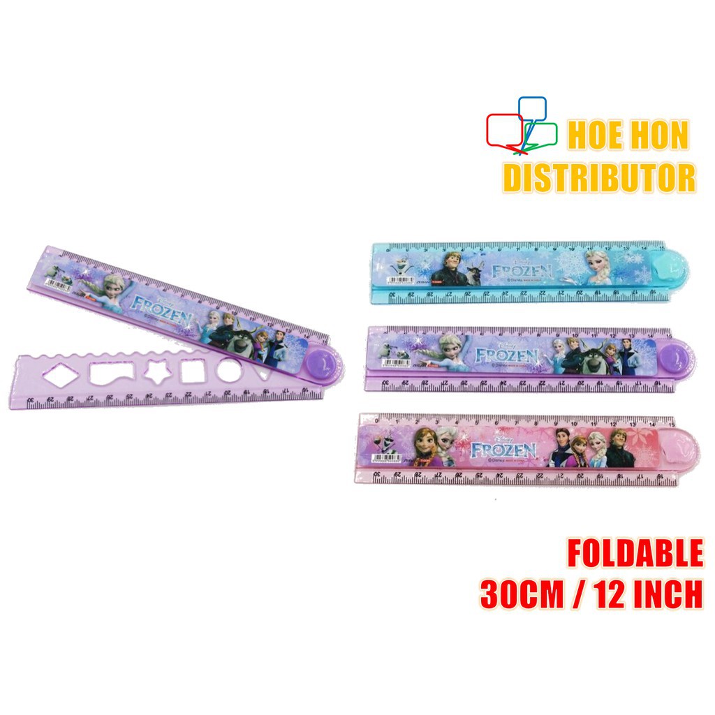 Folding / Foldable / Stencil Fancy Frozen Minion Ruler Pembaris 30cm ...