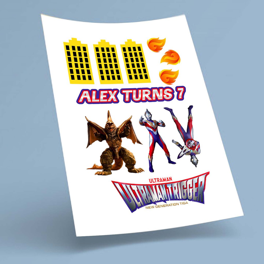 ULTRAMAN CUSTOM NAME & AGE [JPEG FORMAT/FILE] [CAKE TOPPER] [PRINT ...