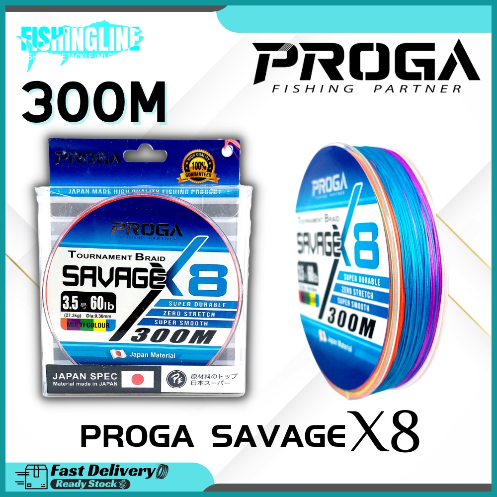 PROGA SAVAGE X8 300M Fishing Braided Line | Shopee Malaysia