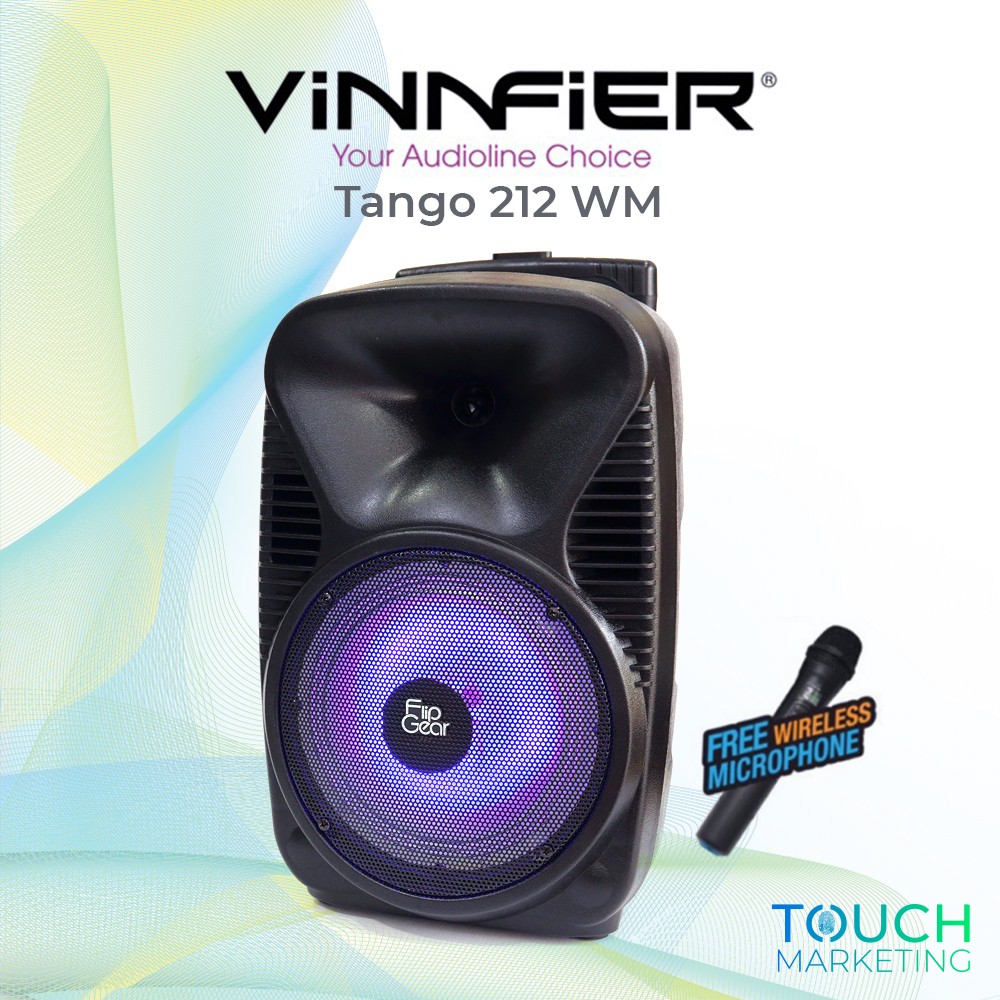 VINNFIER TANGO 212 TROLLEY PORTABLE SPEAKER 80WATT C/W BLUETOOTH USB FM ...