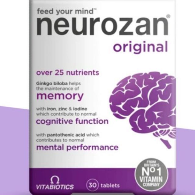 Neurozan Original Mental Performance & Cognitive Function Vitabiotics ...