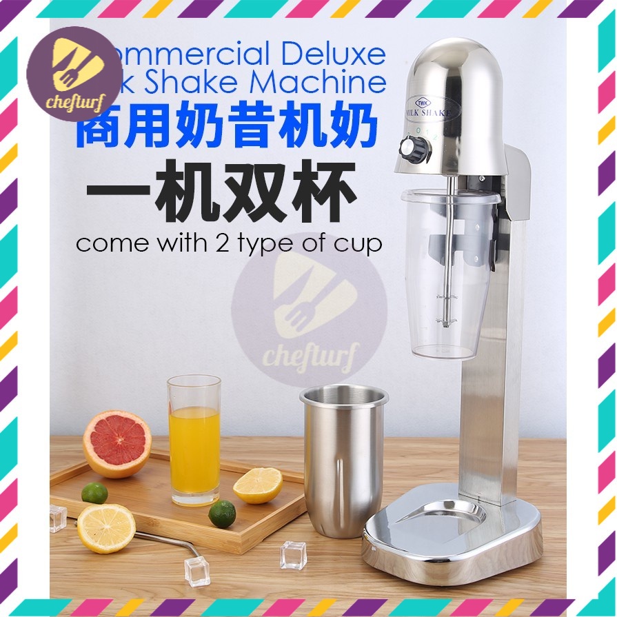 CHEFTURF KITCHEN - DELUXE SINGLE / DOUBLE MILK SHAKE MACHINE / MESIN MILK SHAKE | Shopee Malaysia