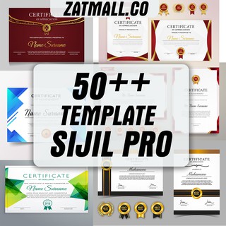 Templates SIJIL Editable l Certificate template Photos, Graphics, Fonts ...