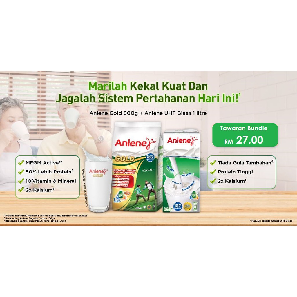 Anlene Gold 600g + Anlene UHT 1 Litre Bundle Deal | Shopee Malaysia