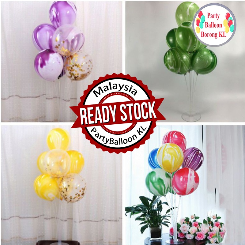 Party Belon Balloon 1set Marble Column Stand Clear Plastic Ballon Stick ...