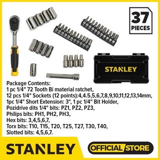 STANLEY STMT82672-0 (1/4DR) 37PCS COMPACT SOCKET SET (HANDTOOLS SET ...
