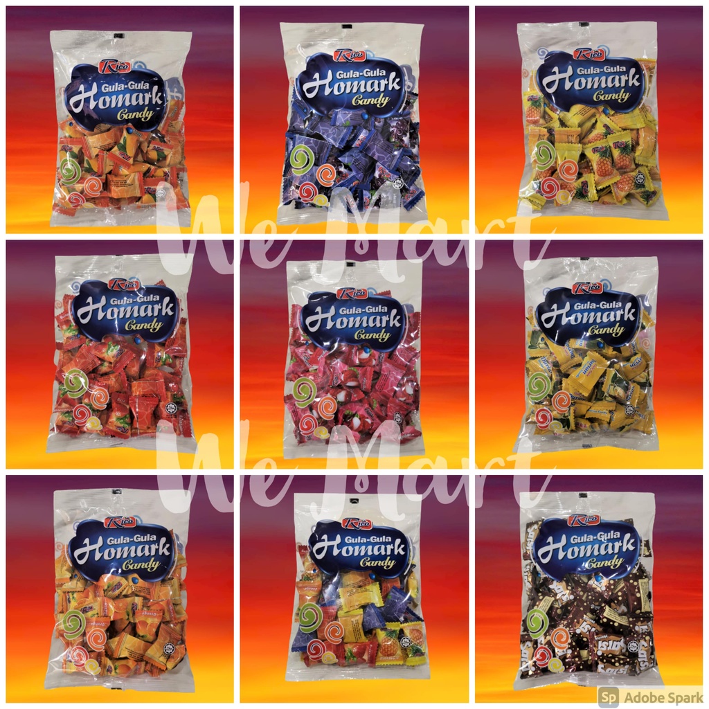 RICO Homark Fruits Candy Assorted Flavours Sweets Candies Snack Gula ...
