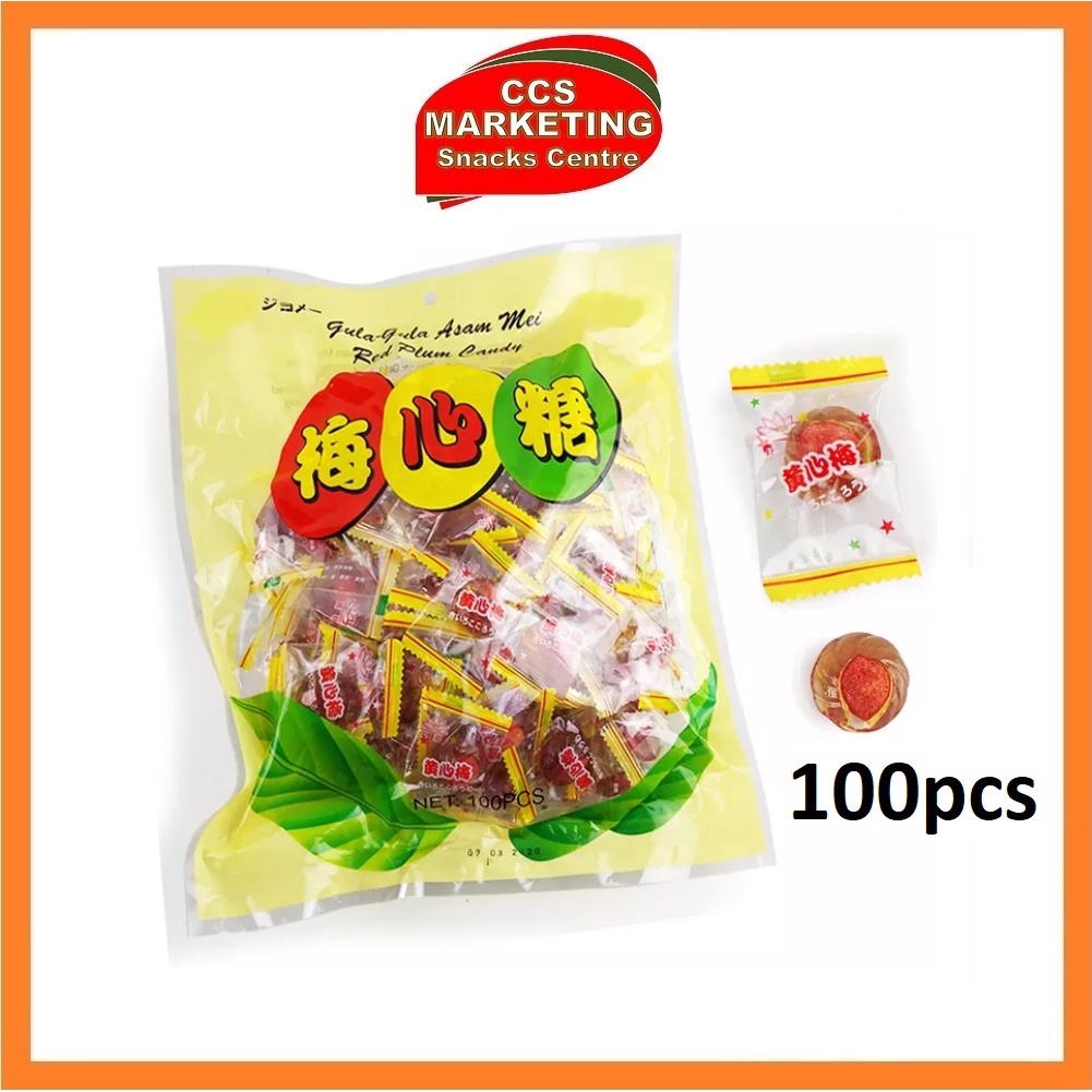 CCS Red Plum Candy Gula - Gula Asam Mei ( 100pcs ) | Shopee Malaysia