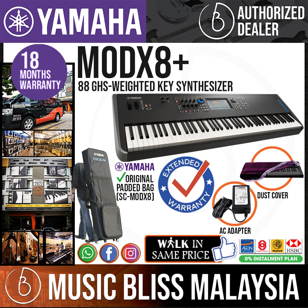 Yamaha MODX8+ 88 GHS-weighted Key Synthesizer with Yamaha ORIGINAL ...
