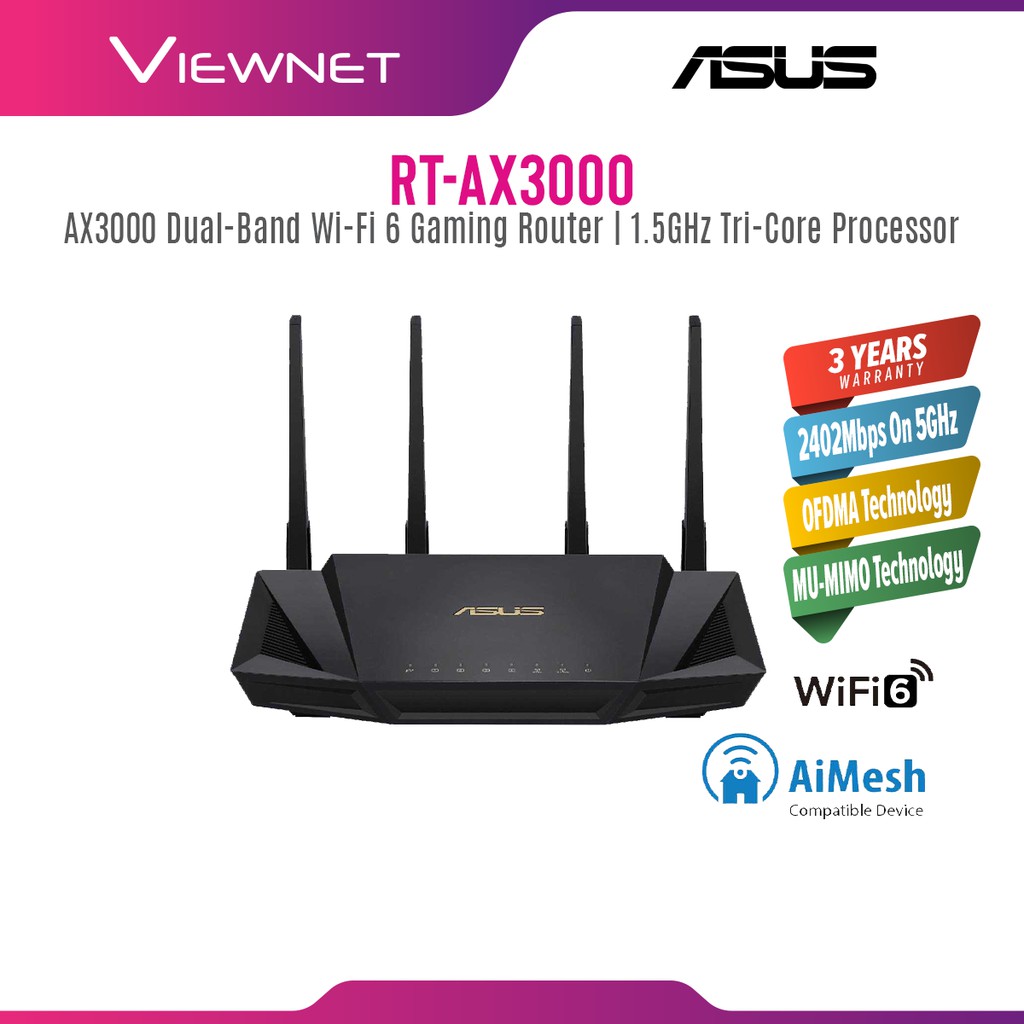 Asus Router Rt Ax3000 Ax3000 Dual Band Wifi 6 Router Mu Mimo And Ofdma Rt Ax3000 Beecost