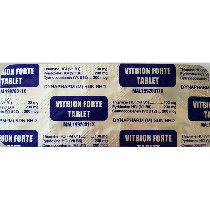 Vitbion Forte Tablet 10's per strip (Nerve) | Shopee Malaysia