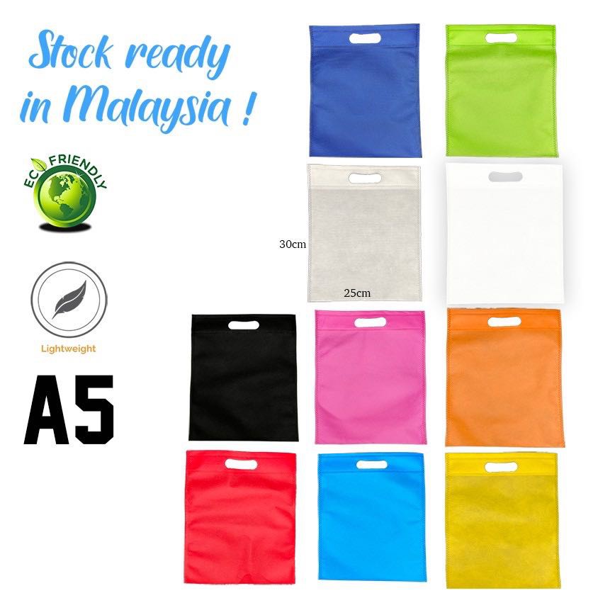 (Small) 25 PCS Beg Kain Non Woven Bag 32cm x 25cm (NO BASE) | Shopee ...