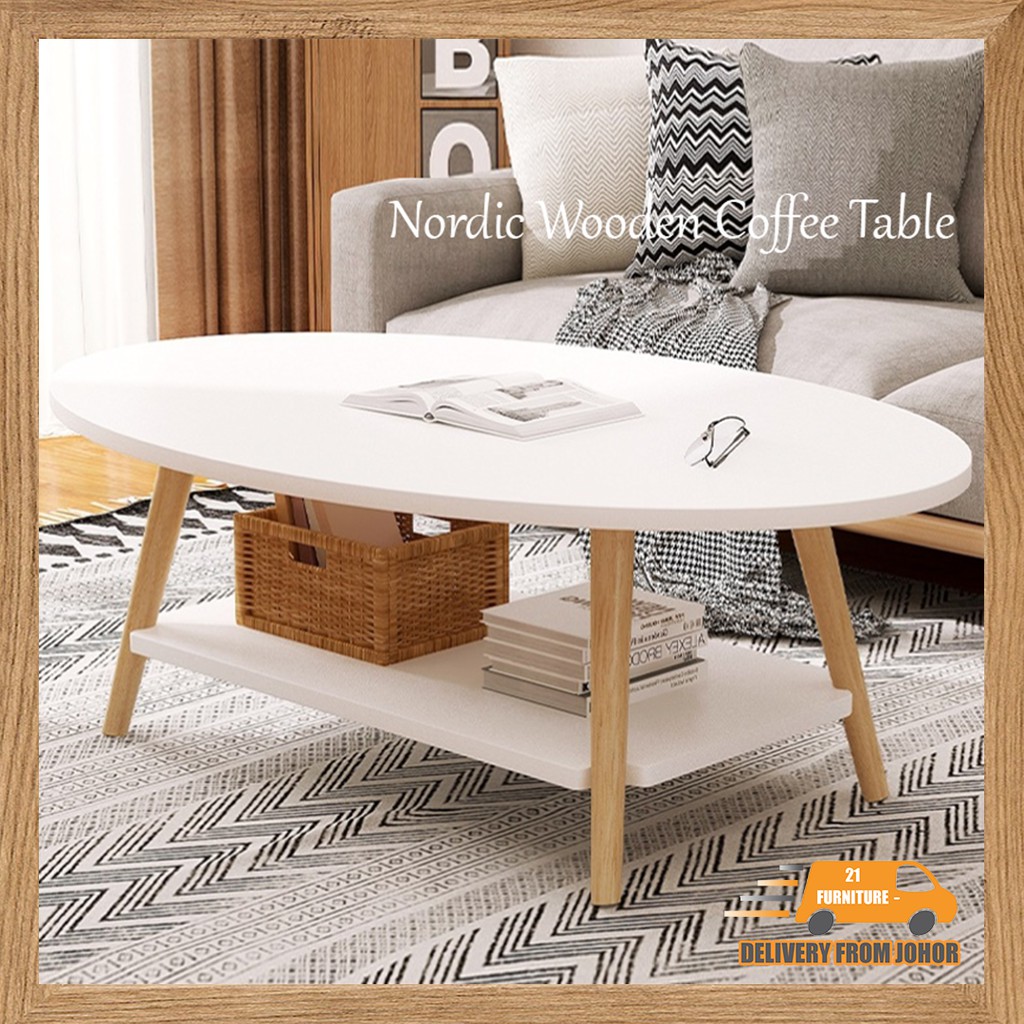 Coffee Table Nordic Single/Double Layer Small Modern Living Room Table ...